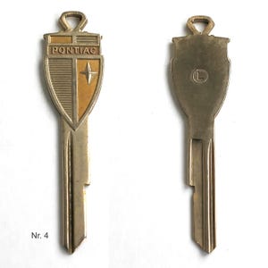 Vintage Pontiac Key Blank | GTO Firebird Lemans Grand Prix Bonneville ...
