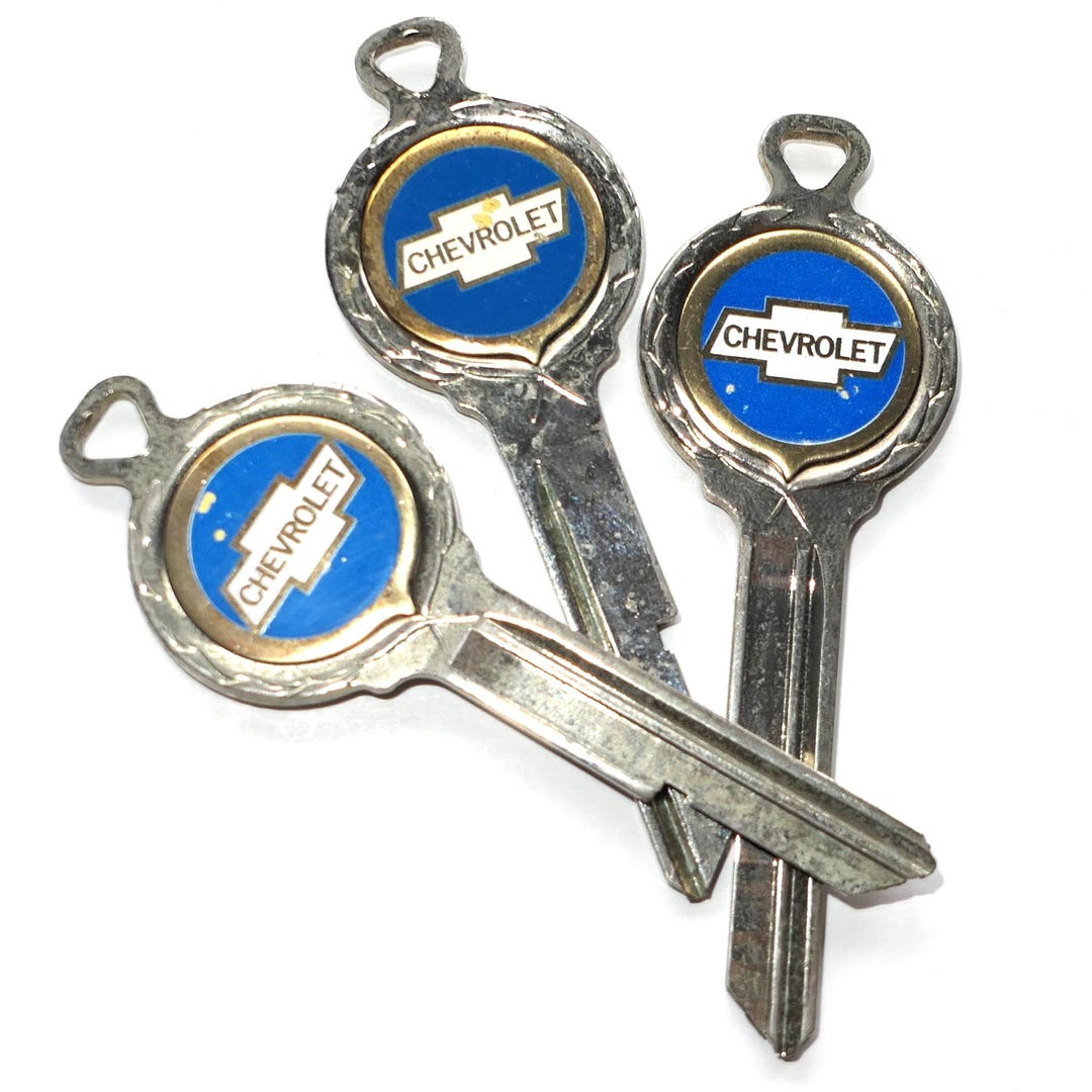 Vintage Chevrolet Emblem Car Key Old Car Keys Classic Car Key Blank ...