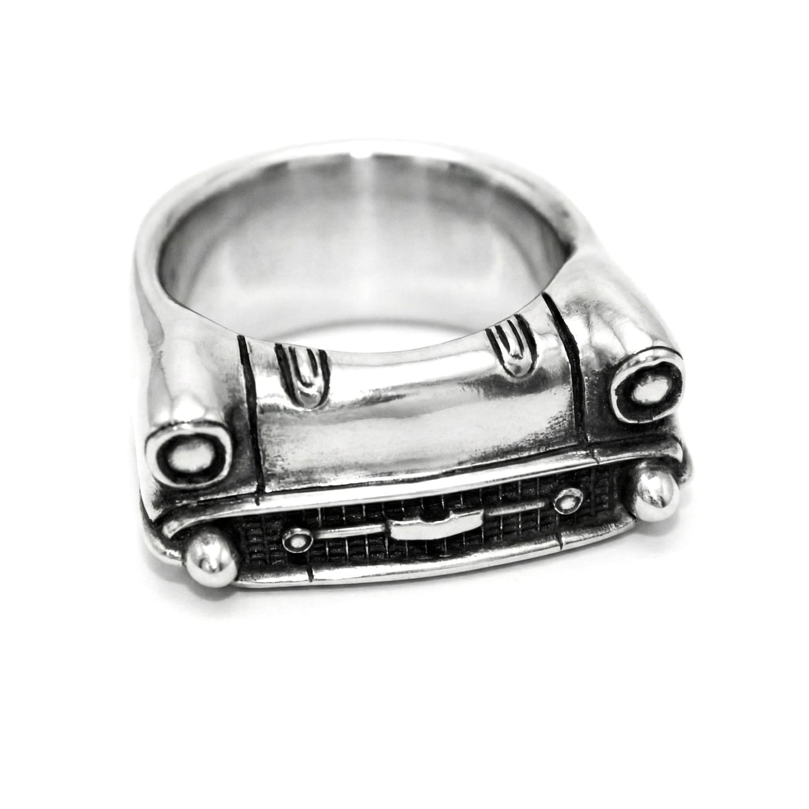 Handcrafted Car Grille Ring Sterling Silver for Gearheads and Vintage ...