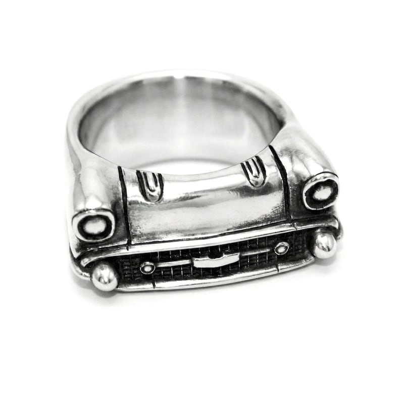 Handcrafted Car Grille Ring Sterling Silver for Gearheads and Vintage ...