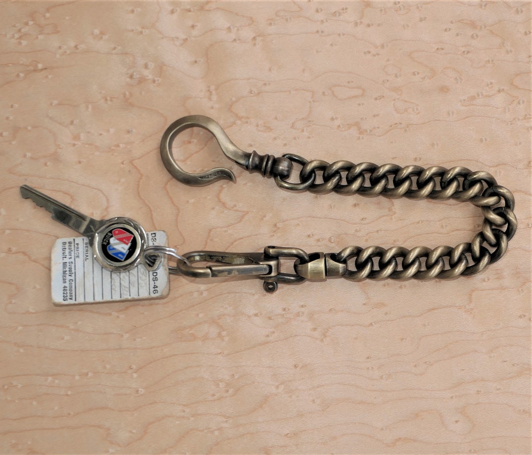 Keychain Made of Brass Keyholder for Your Keys Solid Cuban Link Chain ...