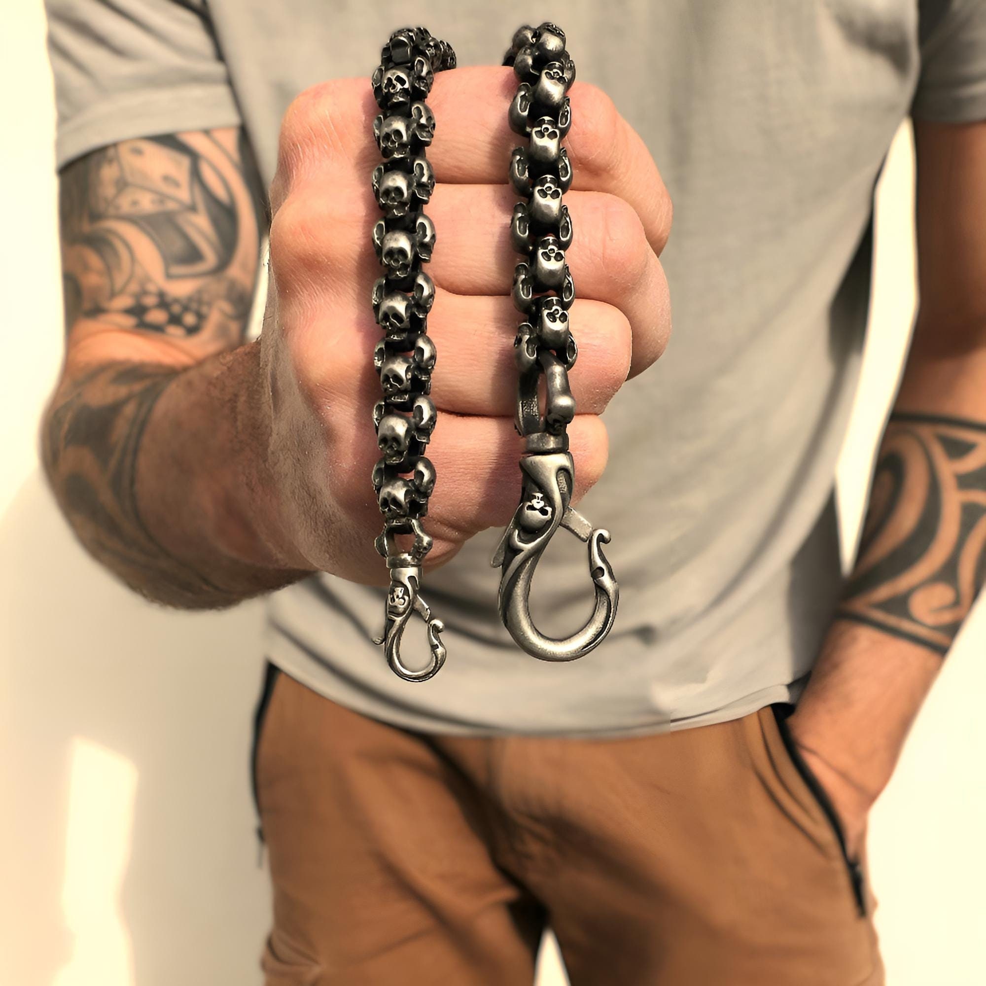Skull Wallet Chain - Etsy Skull Wallet Chain - Etsy