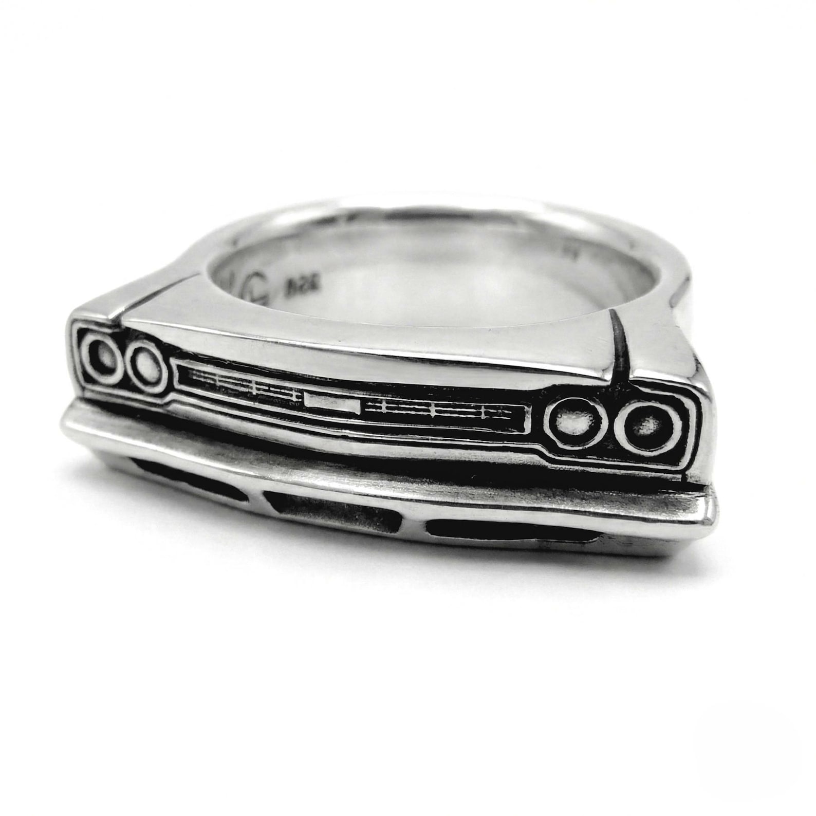 Handcrafted Car Grille Ring Sterling Silver for Gearheads and Vintage ...