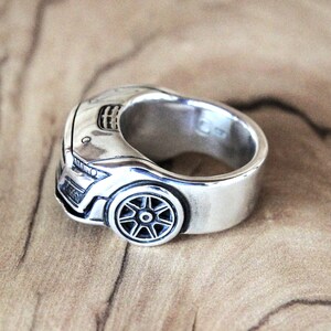 Statement Ring Silver | Car Ring 925 Sterling | Automobile Jewelry ...