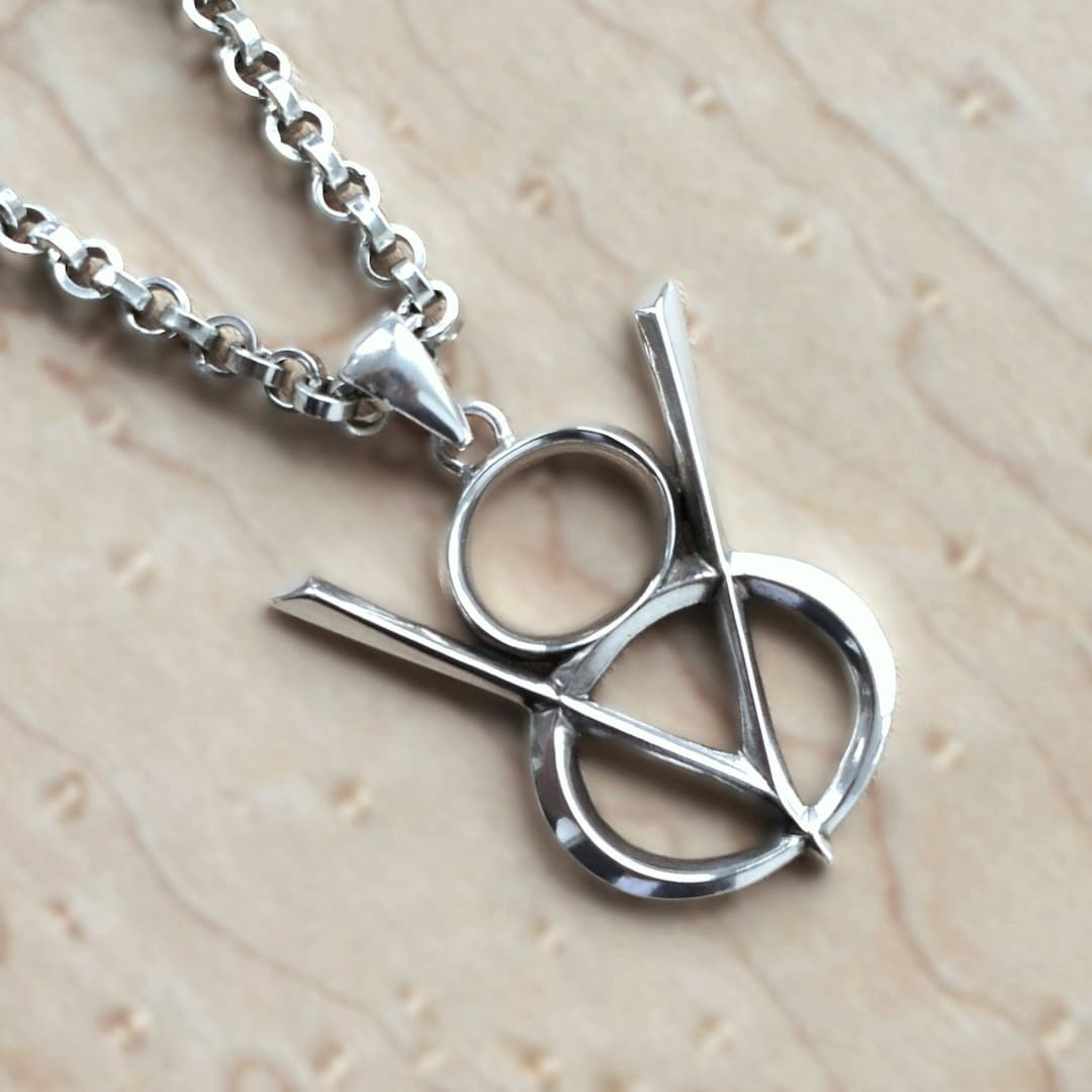 Sterling V8 Emblem Necklace | V8 Badge Silver Pendant | Gift for Car ...