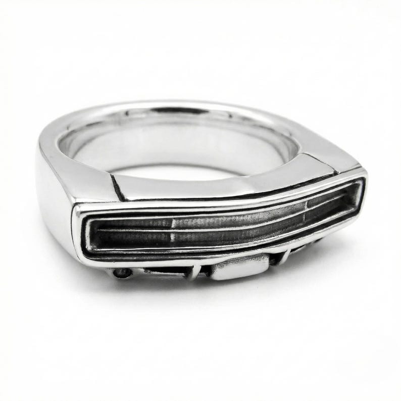 Handcrafted Car Grille Ring Sterling Silver for Gearheads and Vintage ...