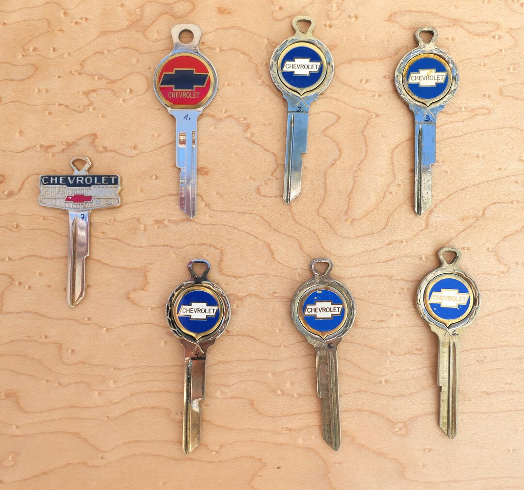 Vintage Chevrolet Ignition Key Blanks, Chevy Car Key Retro, Chevrolet ...