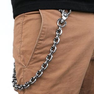 Gothic Stainless Steel Wallet Chain | Heavy Biker Fashion Chain for Men ...