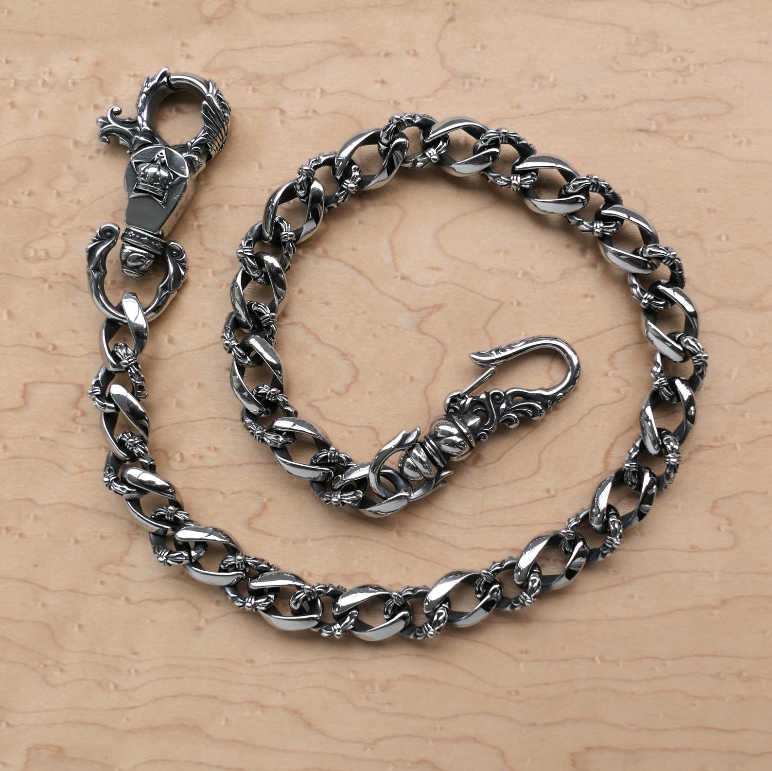 Vintage Wallet Chain Men Woman | Stainless Curb Chain | Gothic Biker ...