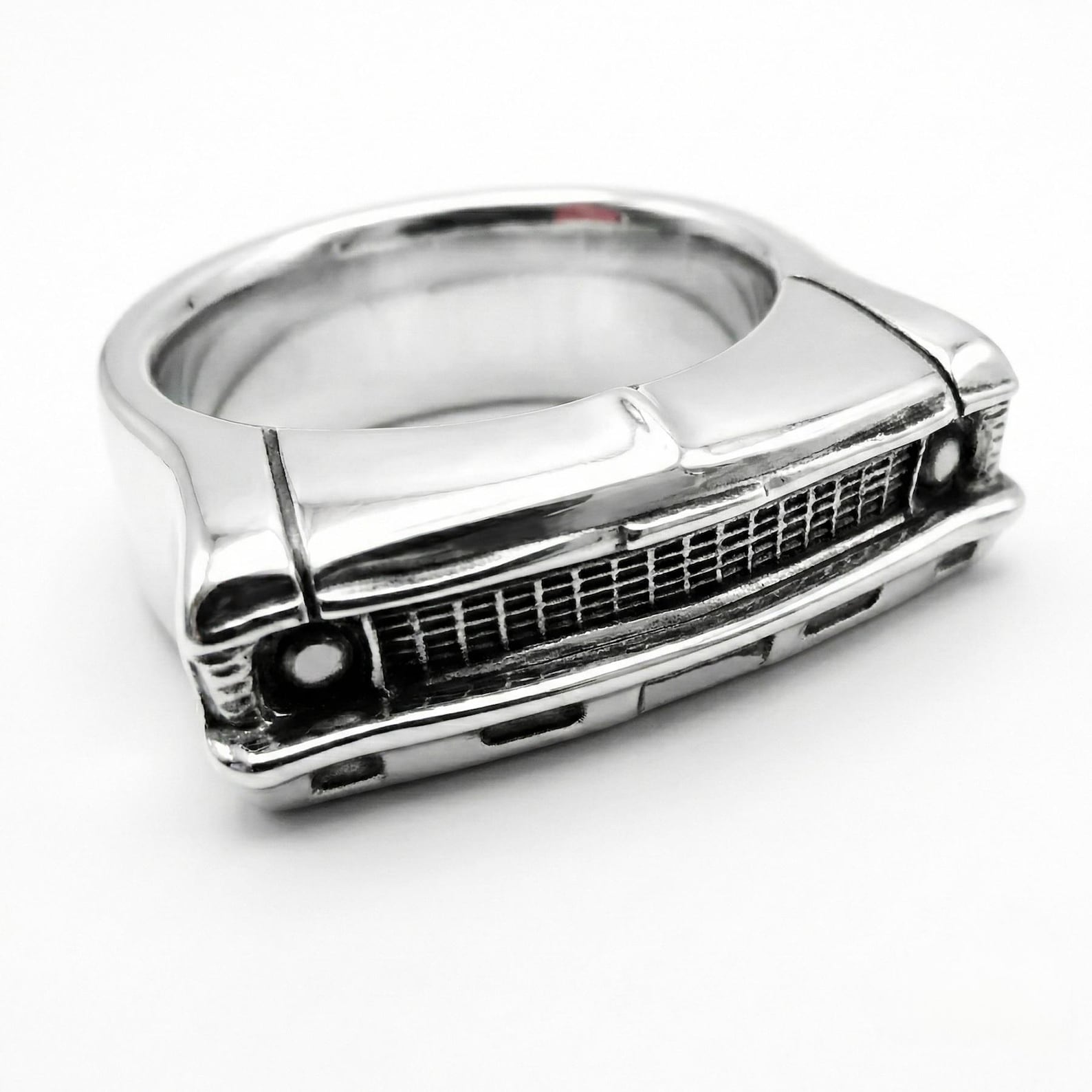 Handcrafted Car Grille Ring Sterling Silver for Gearheads and Vintage ...