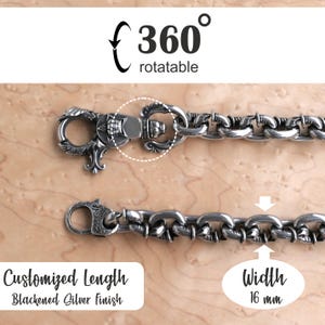 Gothic Stainless Steel Wallet Chain | Heavy Biker Fashion Chain for Men ...