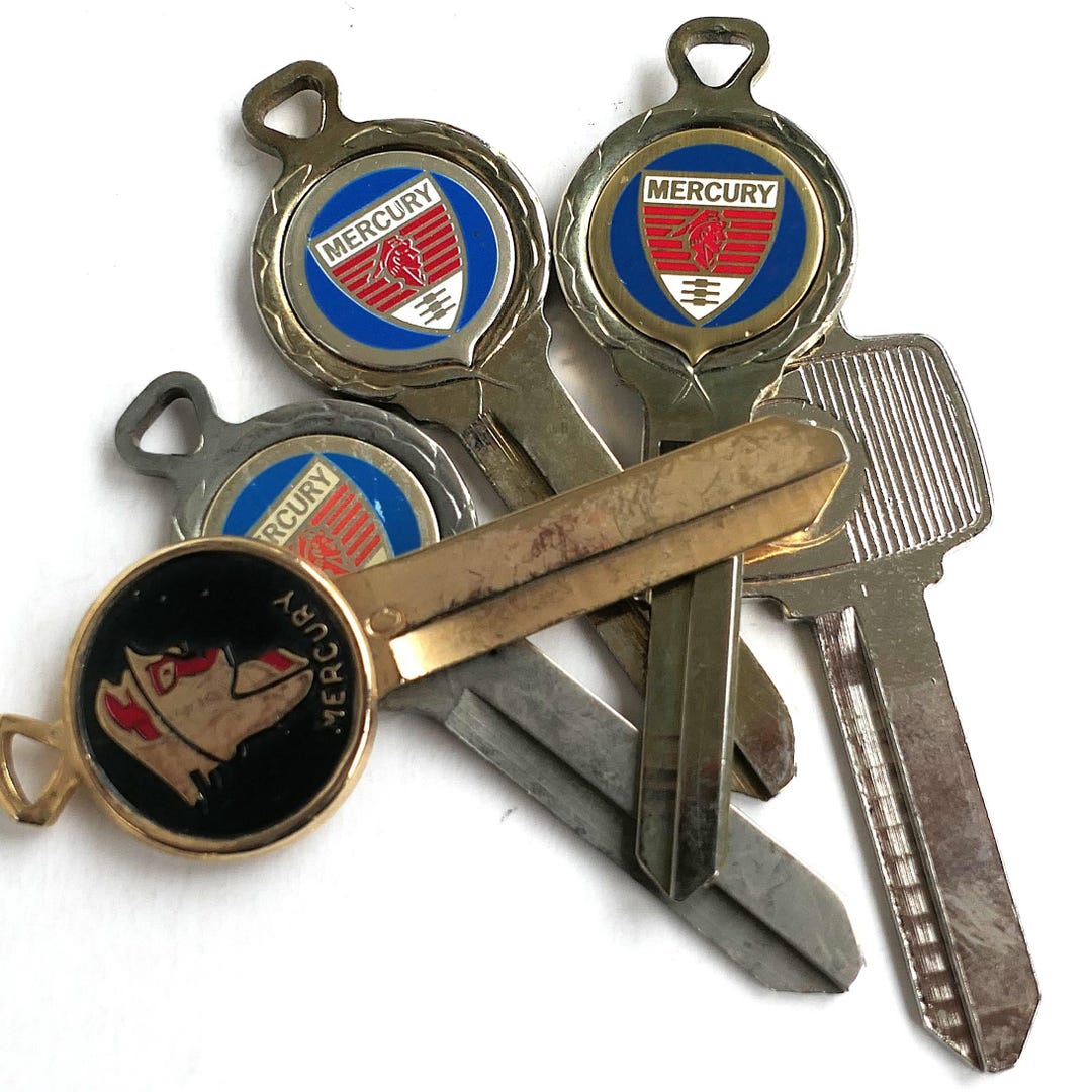 Vintage Mercury Key Blank | Old Car Keys | Classic Cars Accessories ...