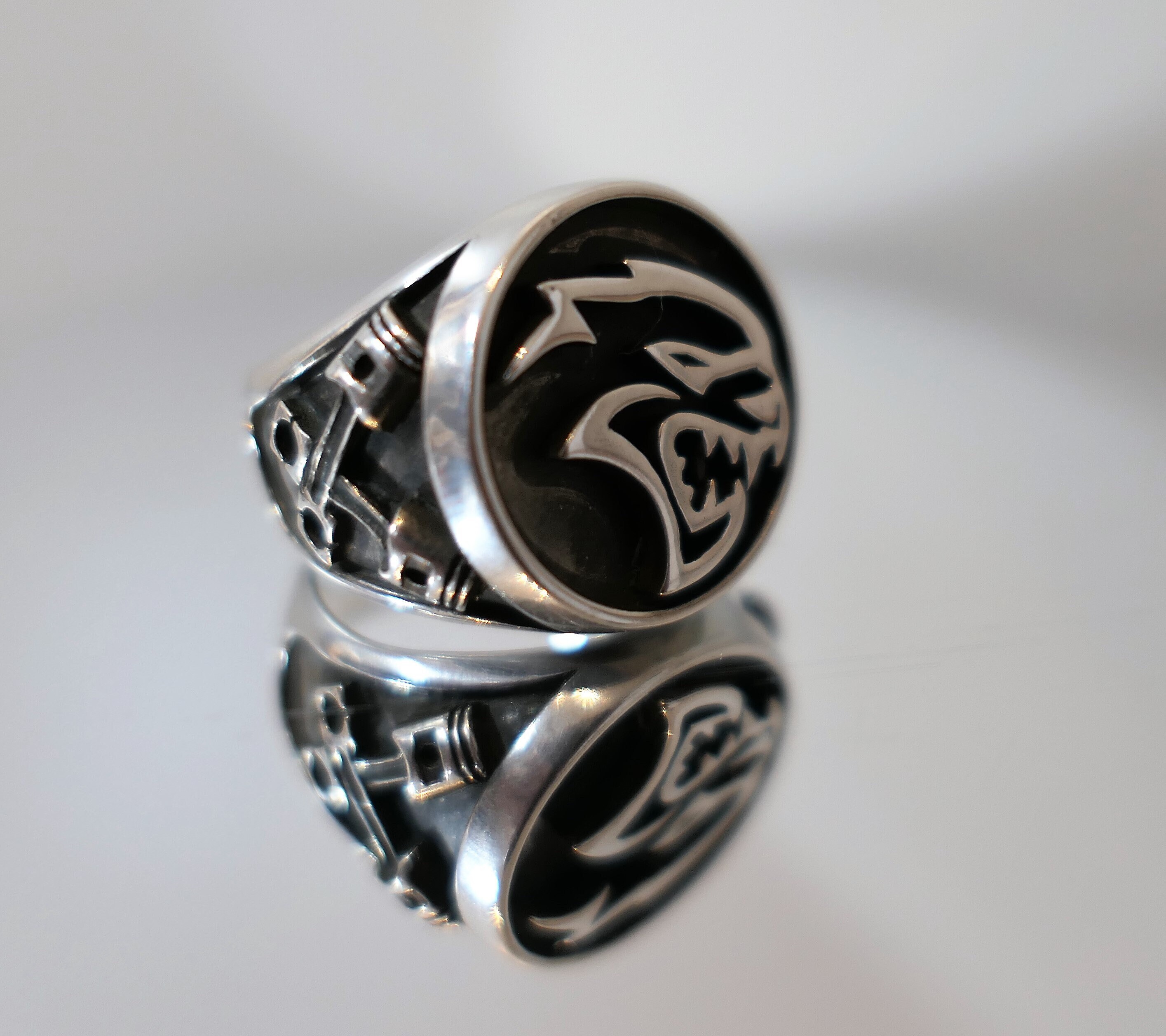 Dodge Ring Challenger SRT Hellcat Demon in Silver American - Etsy