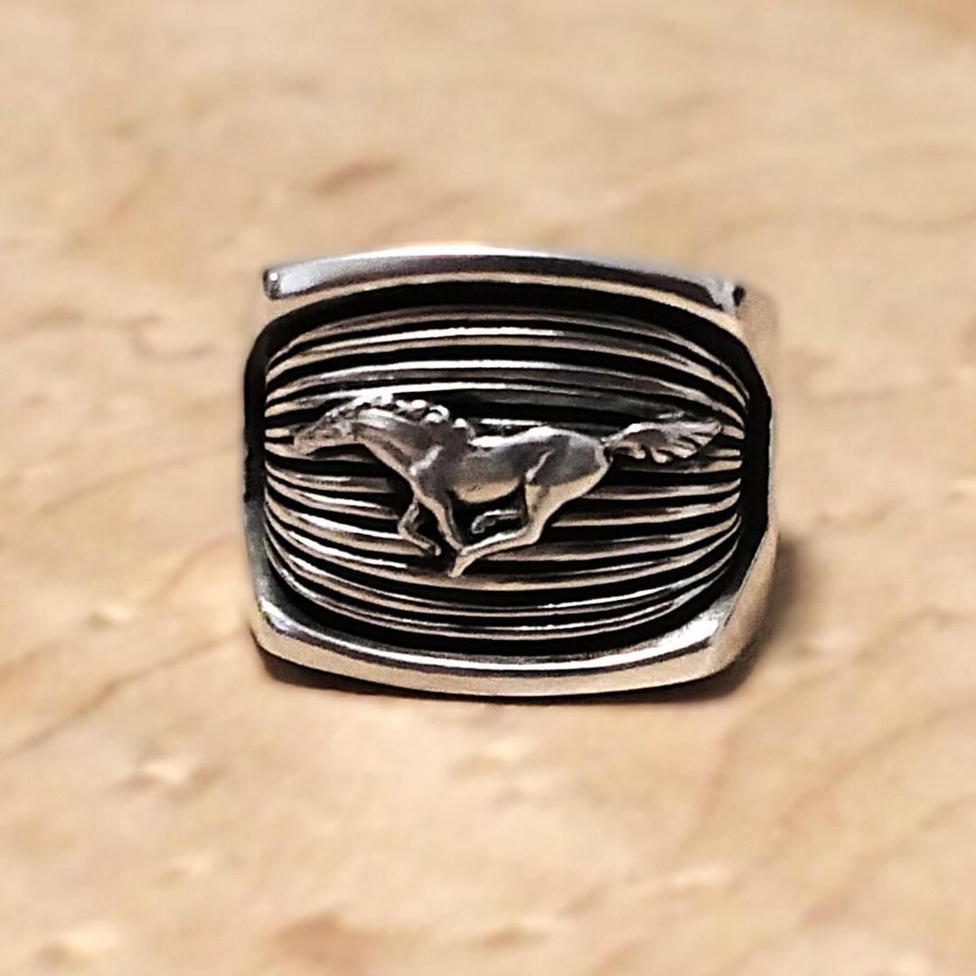 Sterling Silver Wild Horse Ring | Unisex Mustang Inspired Jewelry ...