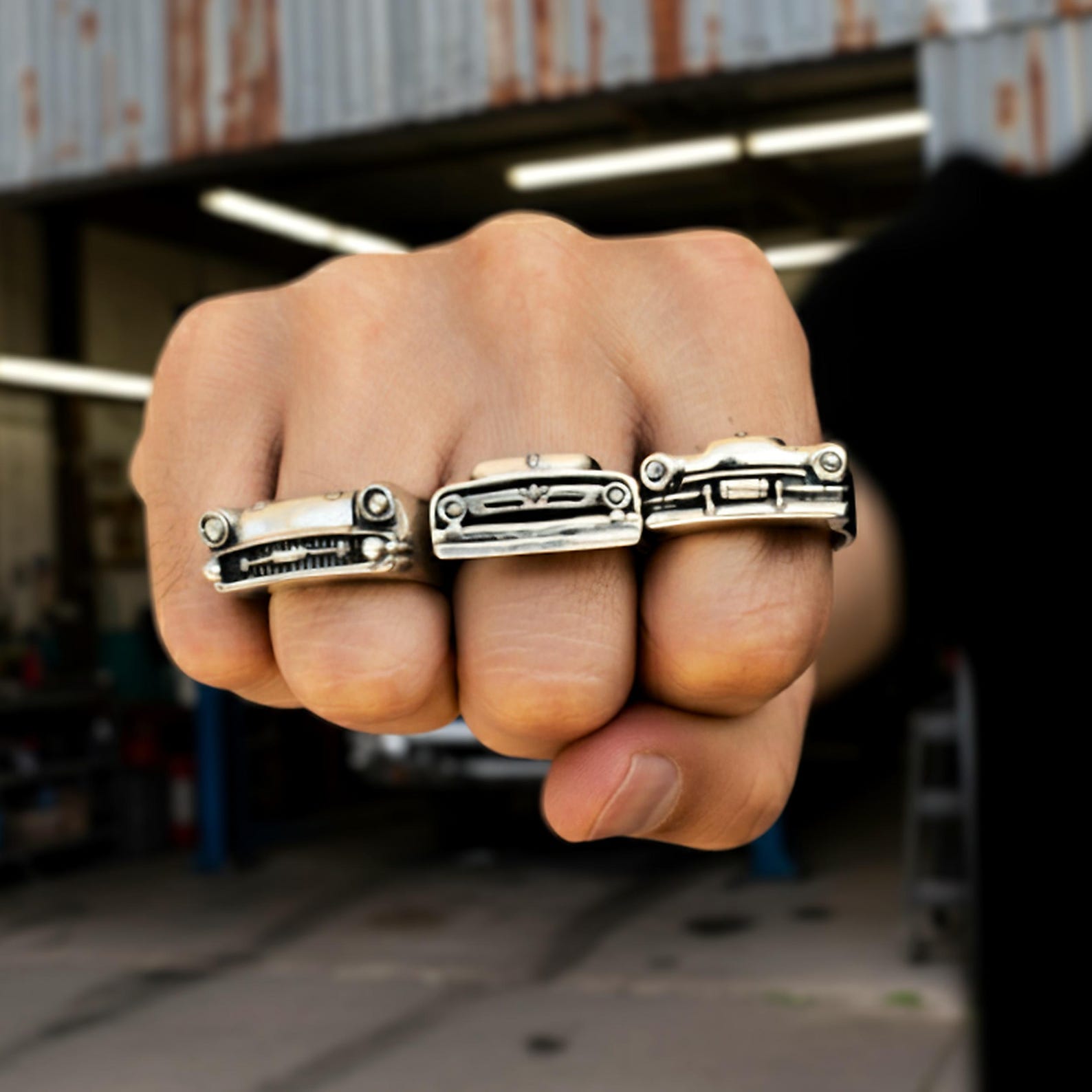 Handcrafted Car Grille Ring Sterling Silver for Gearheads and Vintage ...
