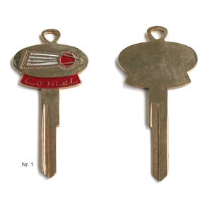 Vintage Ford Mercury Comet Key Blank | Old Car Keys | Crest Key Uncut ...