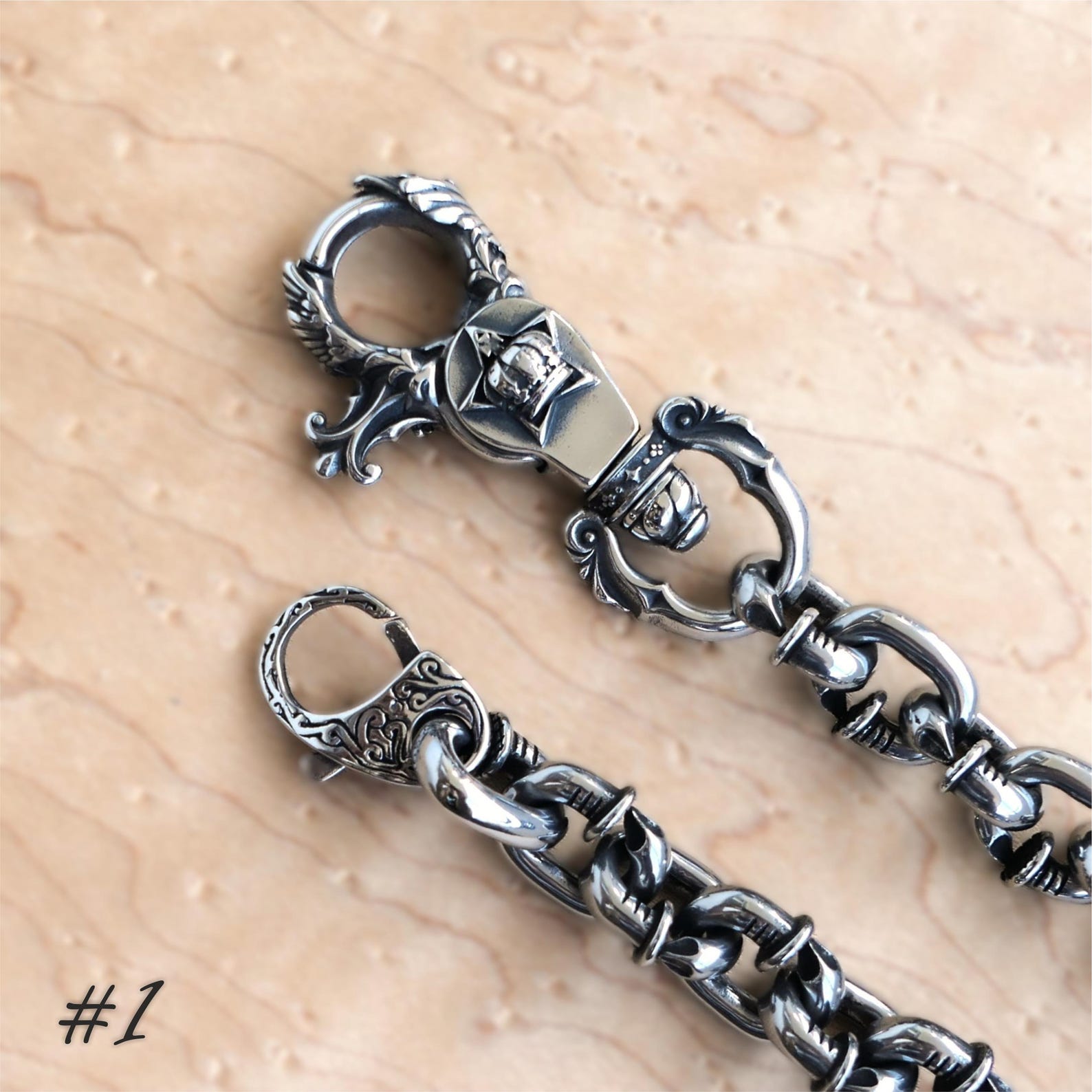 Gothic Stainless Steel Wallet Chain | Heavy Biker Fashion Chain for Men ...
