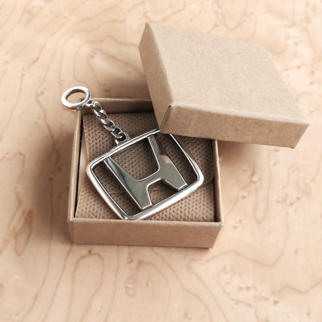 Vintage Honda Emblem Keychain | Solid 925 Sterling Silver | Keyring ...