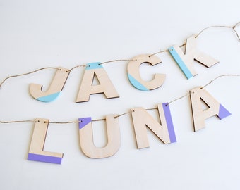 Wood Bunting Banner - Etsy