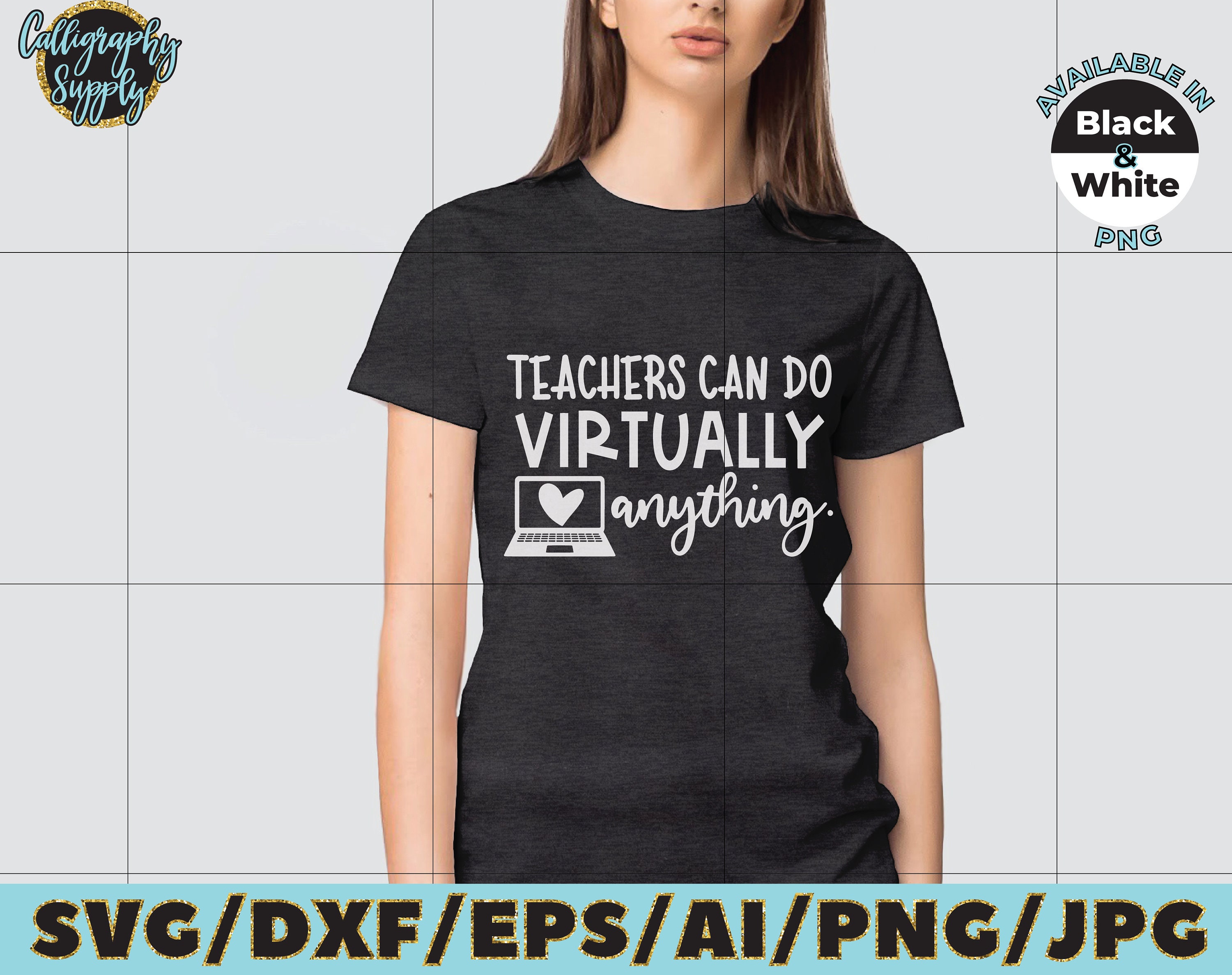 Teachers Can Virtually Do Anything SVG Cut File Vinyl Decal - Etsy