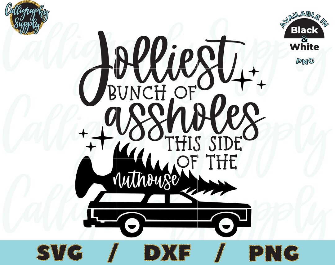 Jolliest Bunch SVG Merry Christmas SVG Cut File Vinyl Decal File for ...