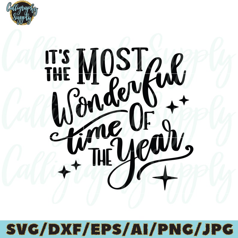 Its The Most Wonderful Time Of The Year Svg Christmas Svg Etsy