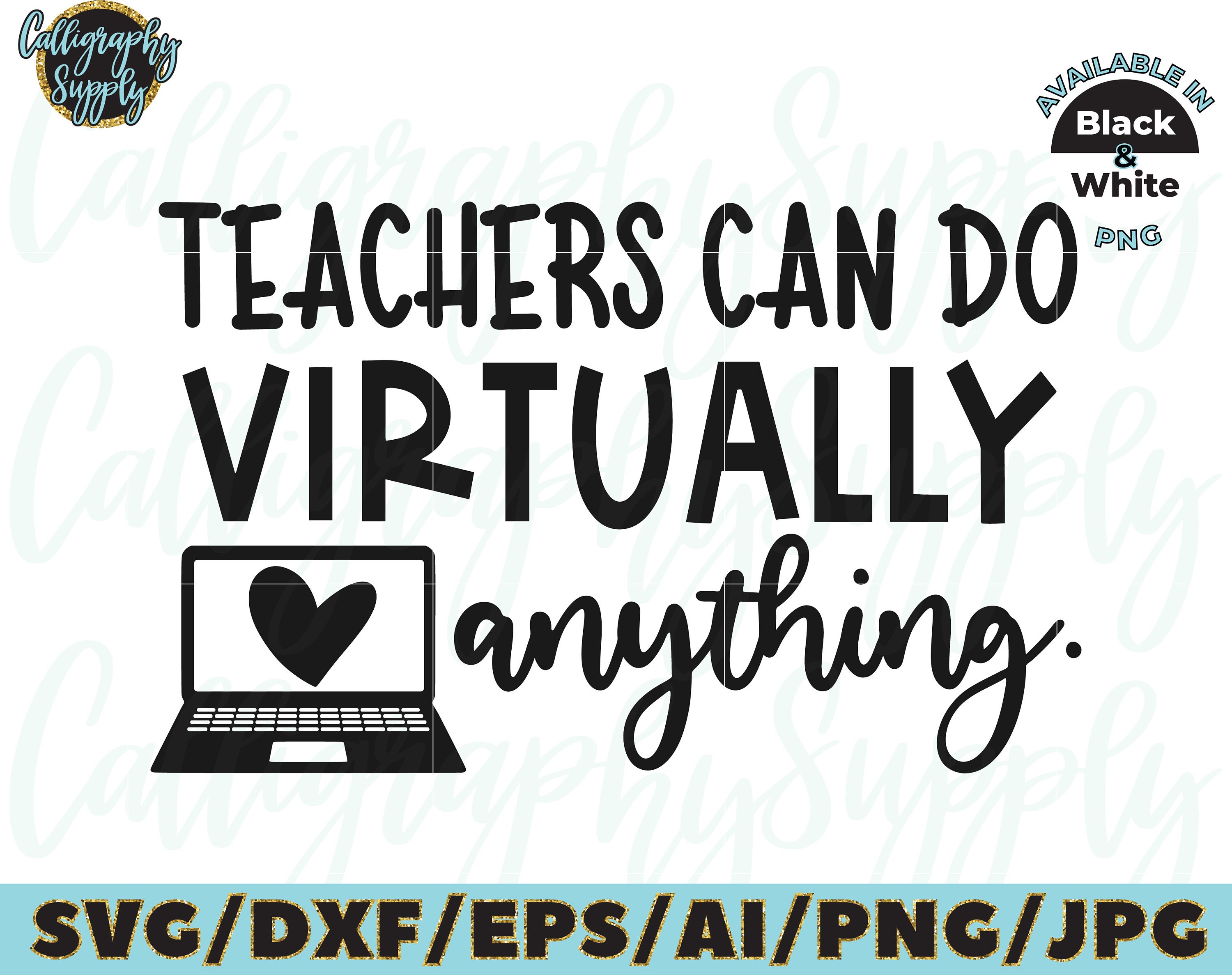 Teachers Can Virtually Do Anything SVG Cut File Vinyl Decal - Etsy