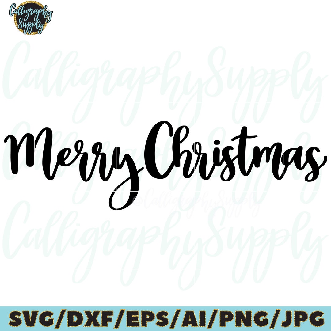 Merry Christmas SVG Cut File Vinyl Decal File for Silhouette Cameo ...