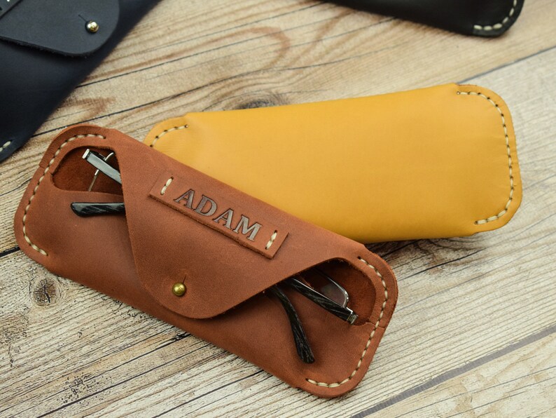 Personalized Glasses Case Leather Glasses Case - Etsy