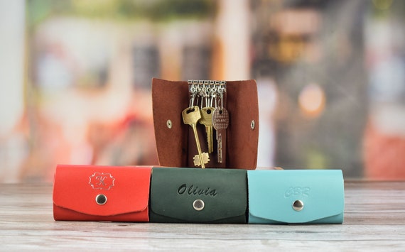 Leather key case/Leather key wallet/Key organizer/Key | Etsy