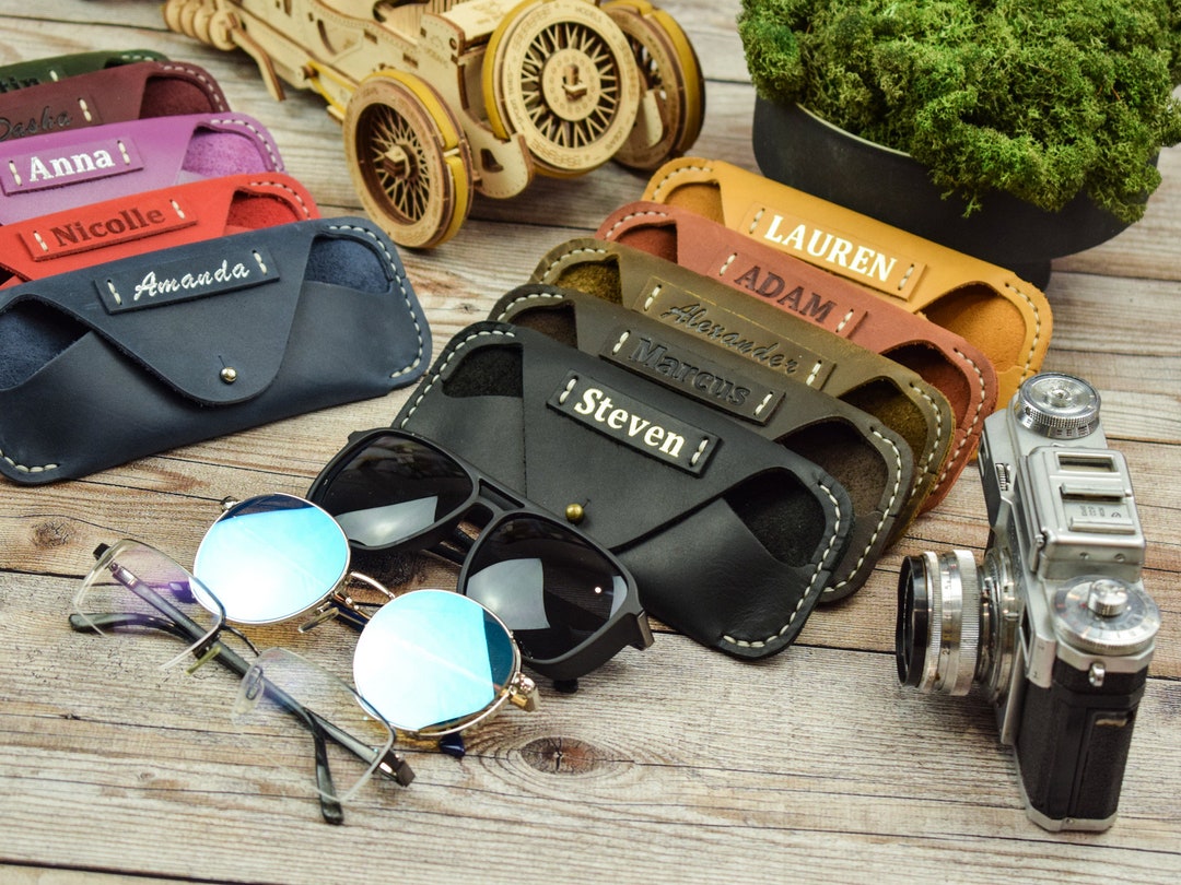 Leather Glasses Case, Personalized Glasses Case - Etsy