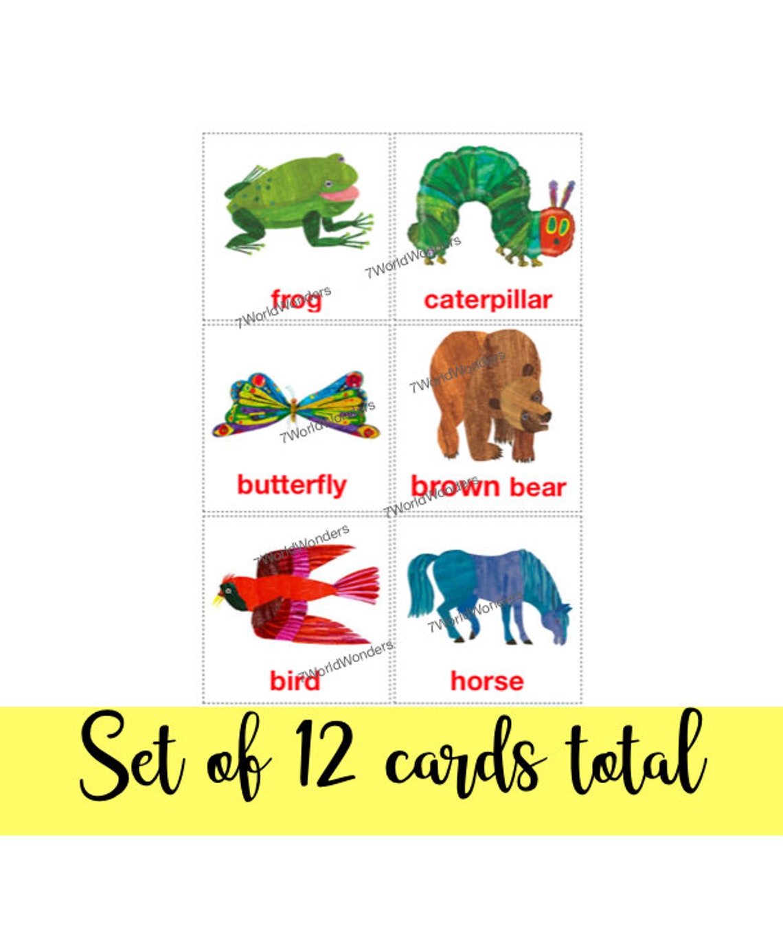 Brown Bear Flashcards Brown Bear Brown Bear 12 - Etsy