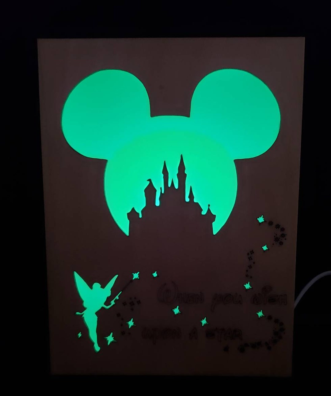 Mickey Castle Lightbox, Nightlight - Etsy