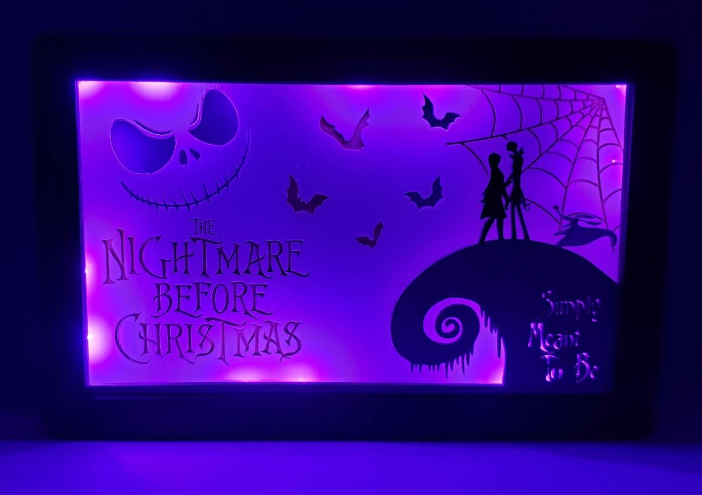 Nightmare Before Christmas LED Light Box, Jack Skellington, Sally, Zero ...