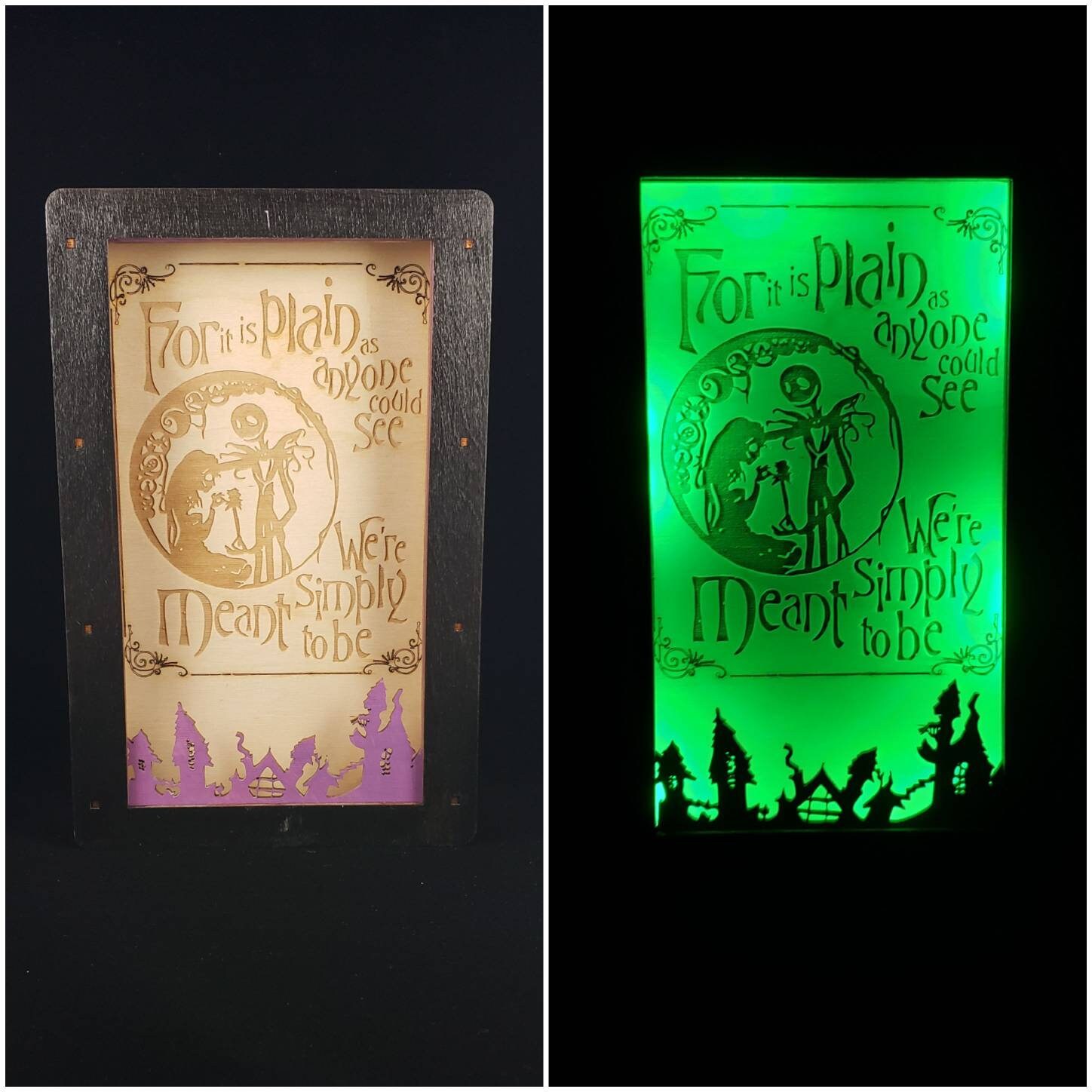 Nightmare Before Christmas LED Light Box, Jack Skellington, Sally, Zero ...