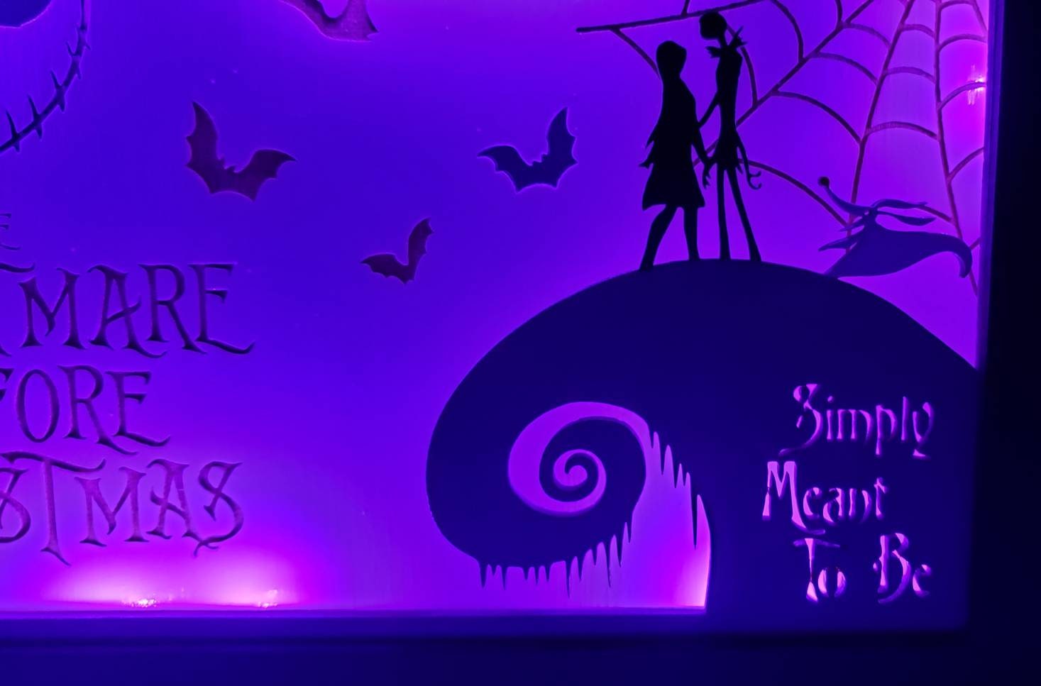 Nightmare Before Christmas LED Light Box, Jack Skellington, Sally, Zero ...