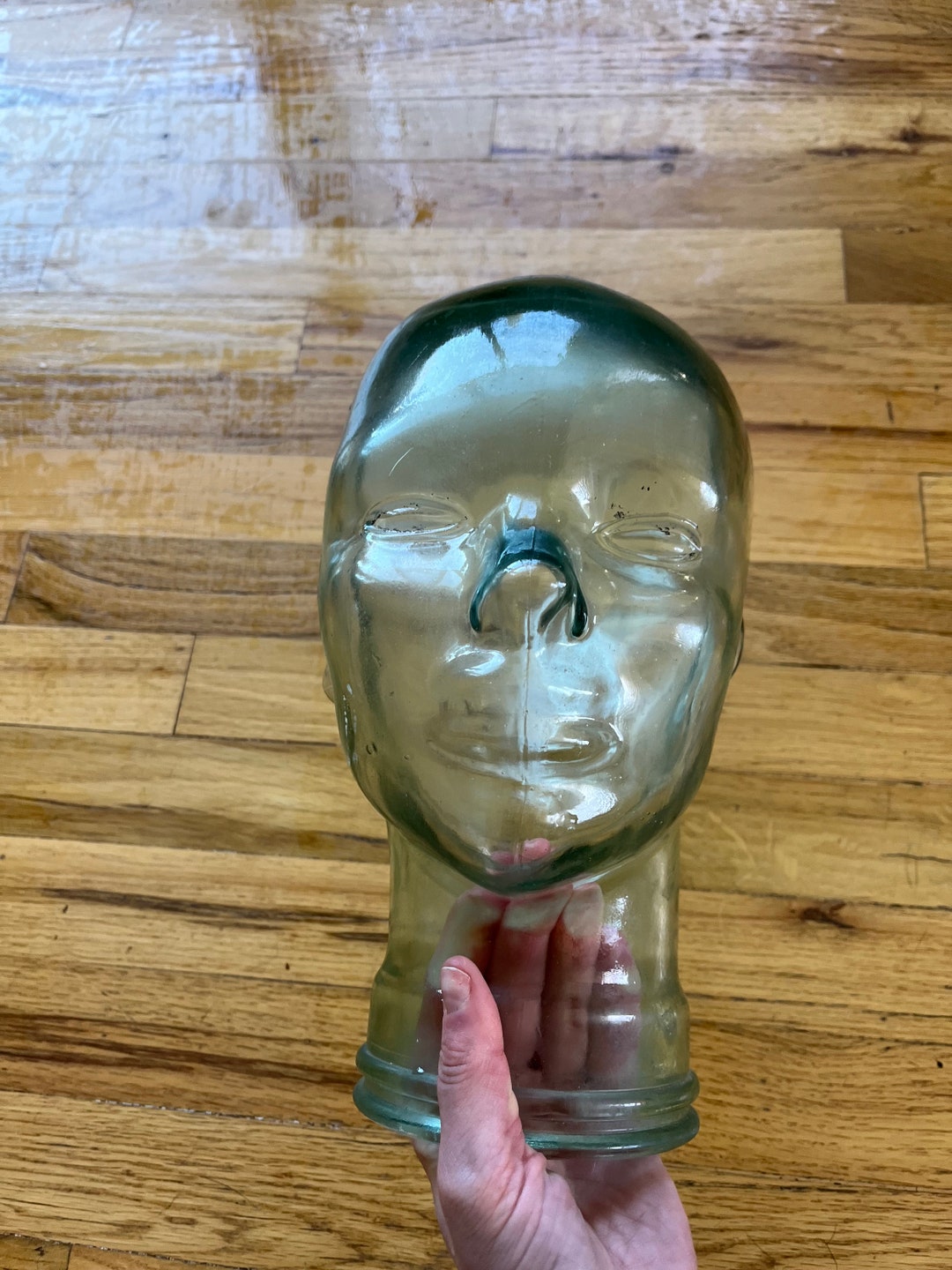 Vintage Glass Mannequin Head - Etsy