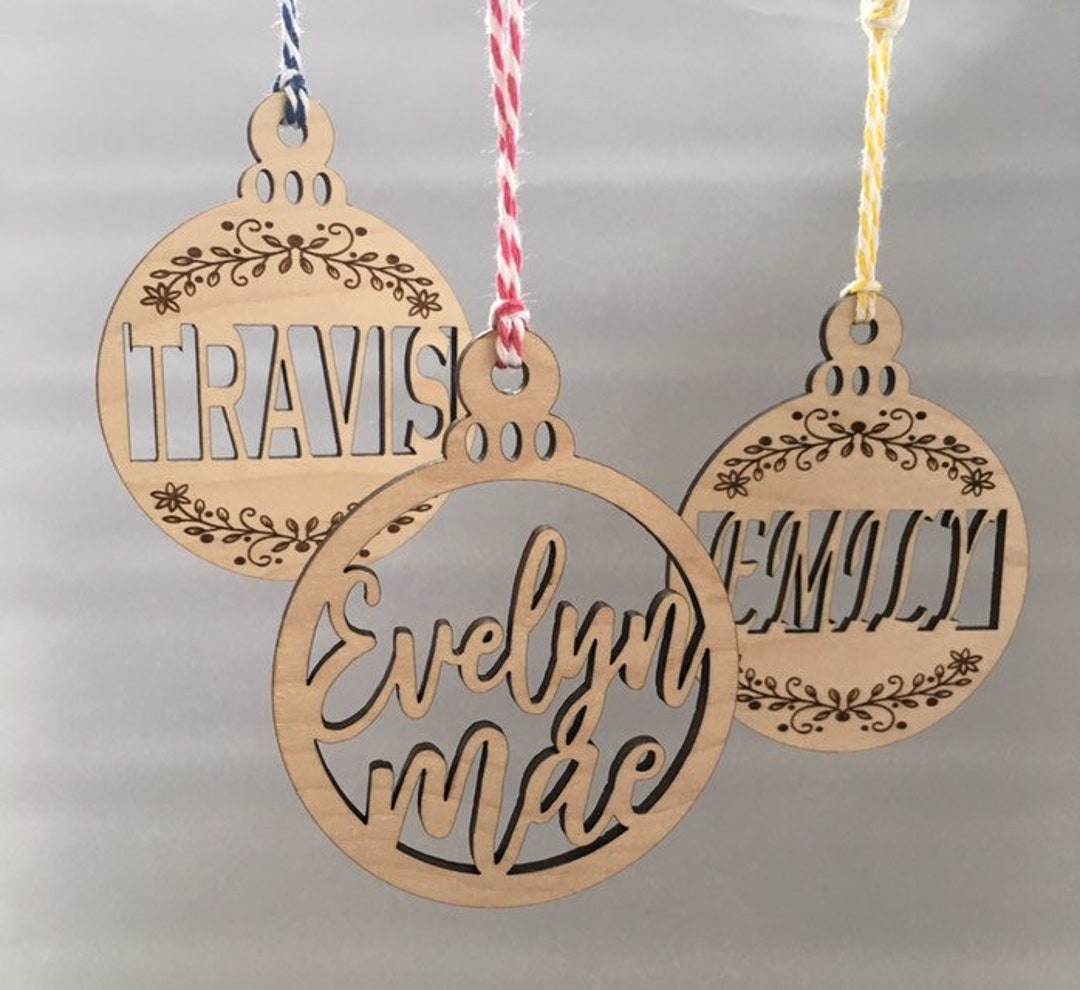 Handmade Custom Laser Engraved/cut Personalized Name Christmas - Etsy