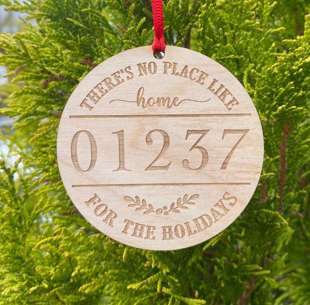 Zip Code Home Ornament Laser Cut Engraved Custom - Etsy