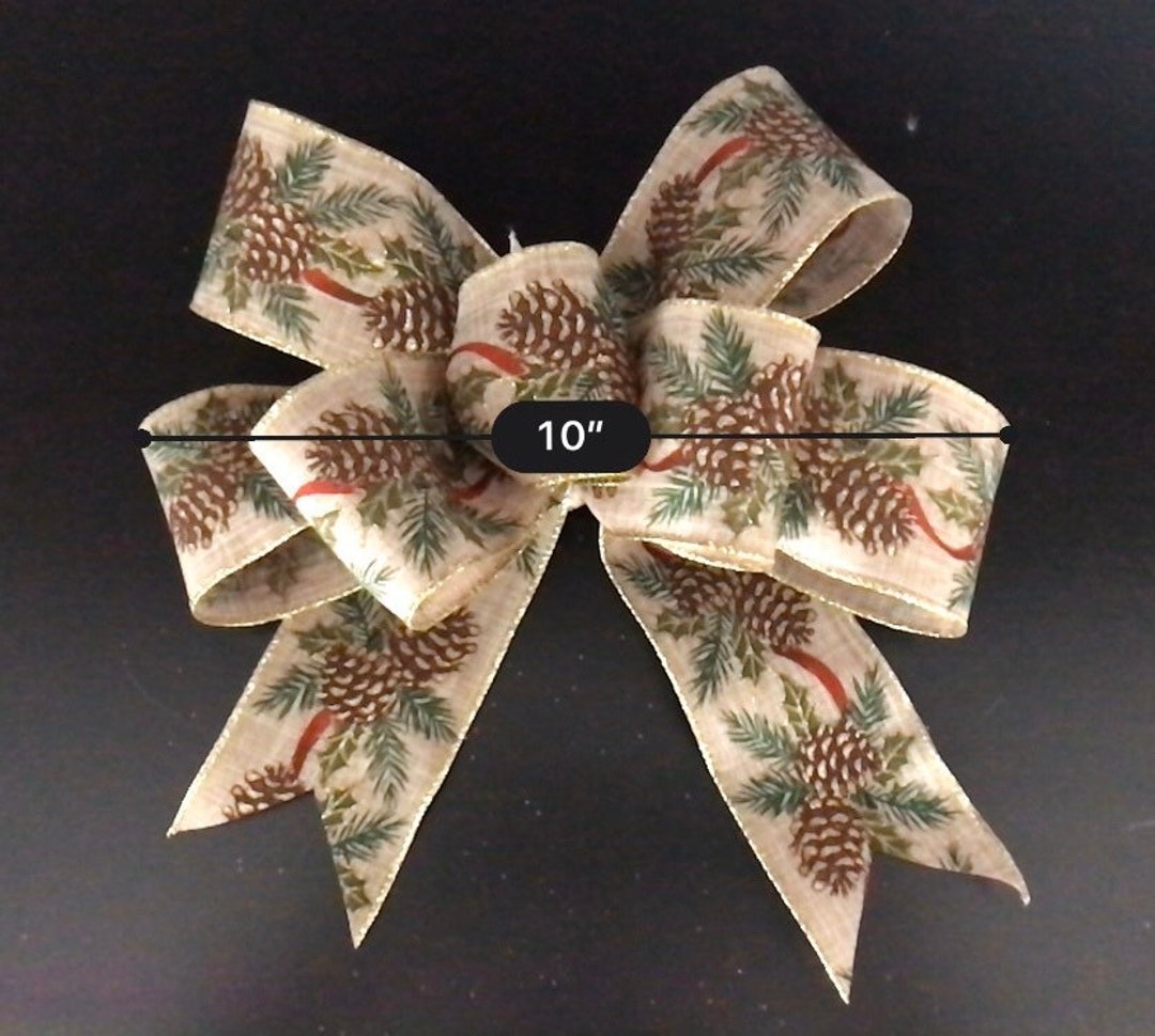 Pine Cone Bows 6 Pk Christmas Bows Holiday Bows Winter - Etsy