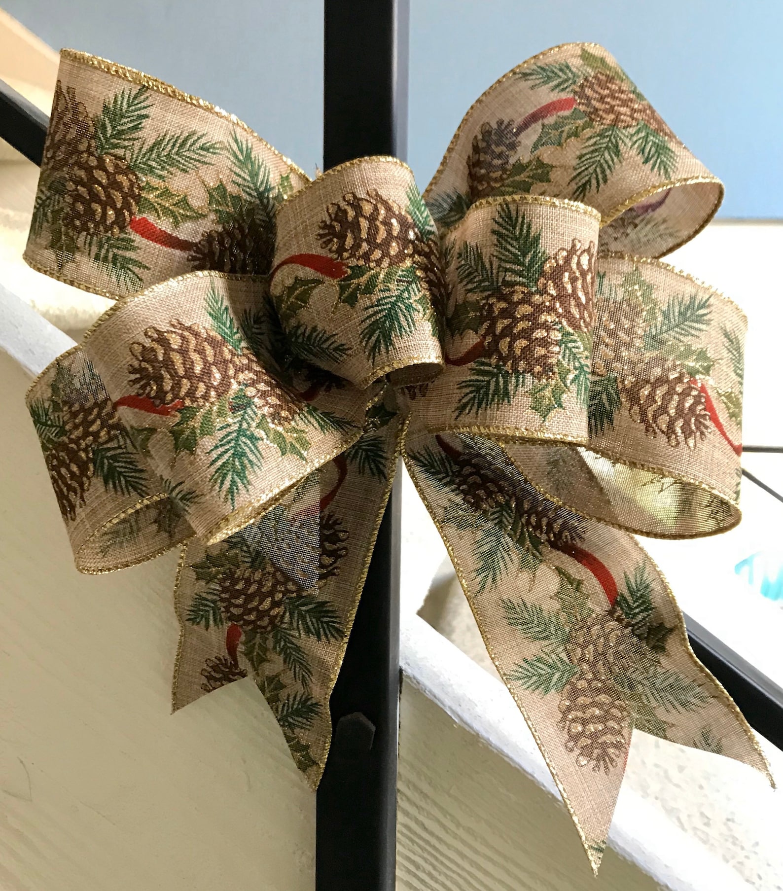 Pine Cone Bows 6 Pk Christmas Bows Holiday Bows Winter - Etsy