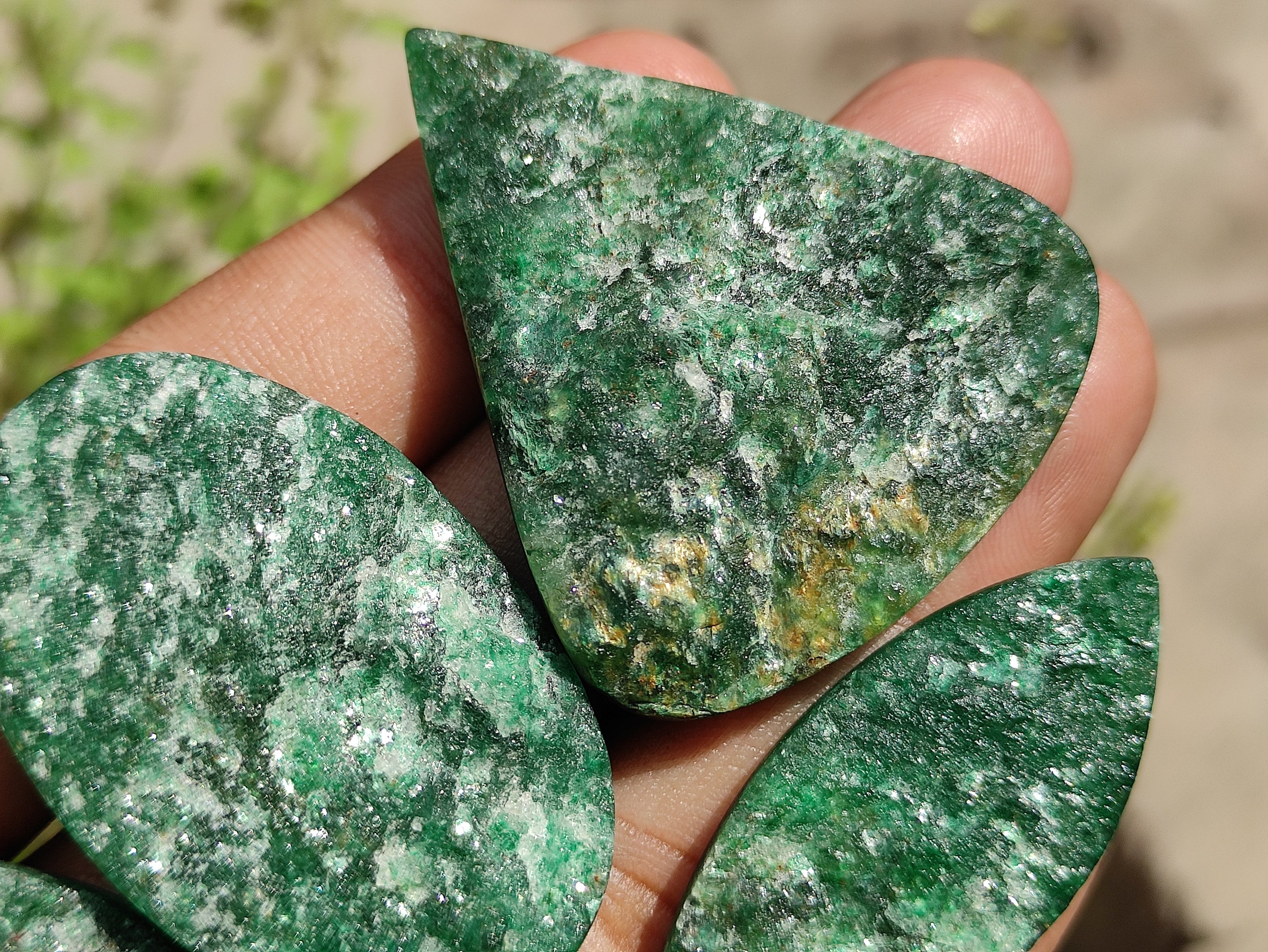 AVENTURINE QUARTZ Green Aventurine Quartz Healing Crystals Cabochon ...