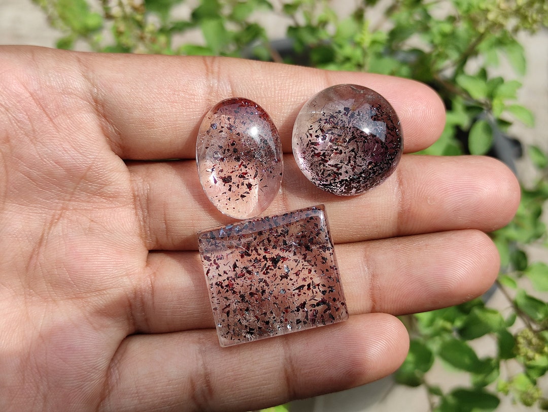 SUPER SEVEN QUARTZ Super Seven Quartz Cabochon Melody - Etsy