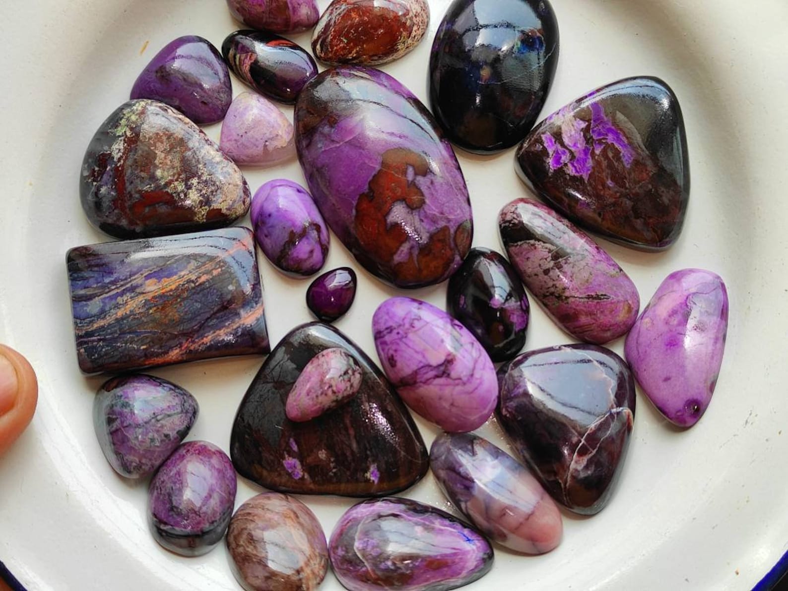 SUGILITE CABOCHON Sugilite Crystal Cabochon From Africa Gel Sugilite ...