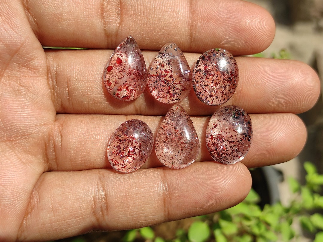 SUPER SEVEN QUARTZ Super Seven Quartz Cabochon Melody Quartz Cabochon ...