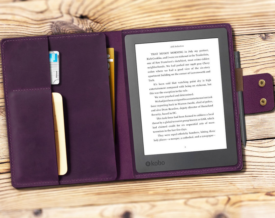 Personalized Handcrafted Leather Cover for Kobo Libra Colour Cover ...