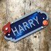 Space Themed Name Plaque With Rocket Planet and Stars - Etsy