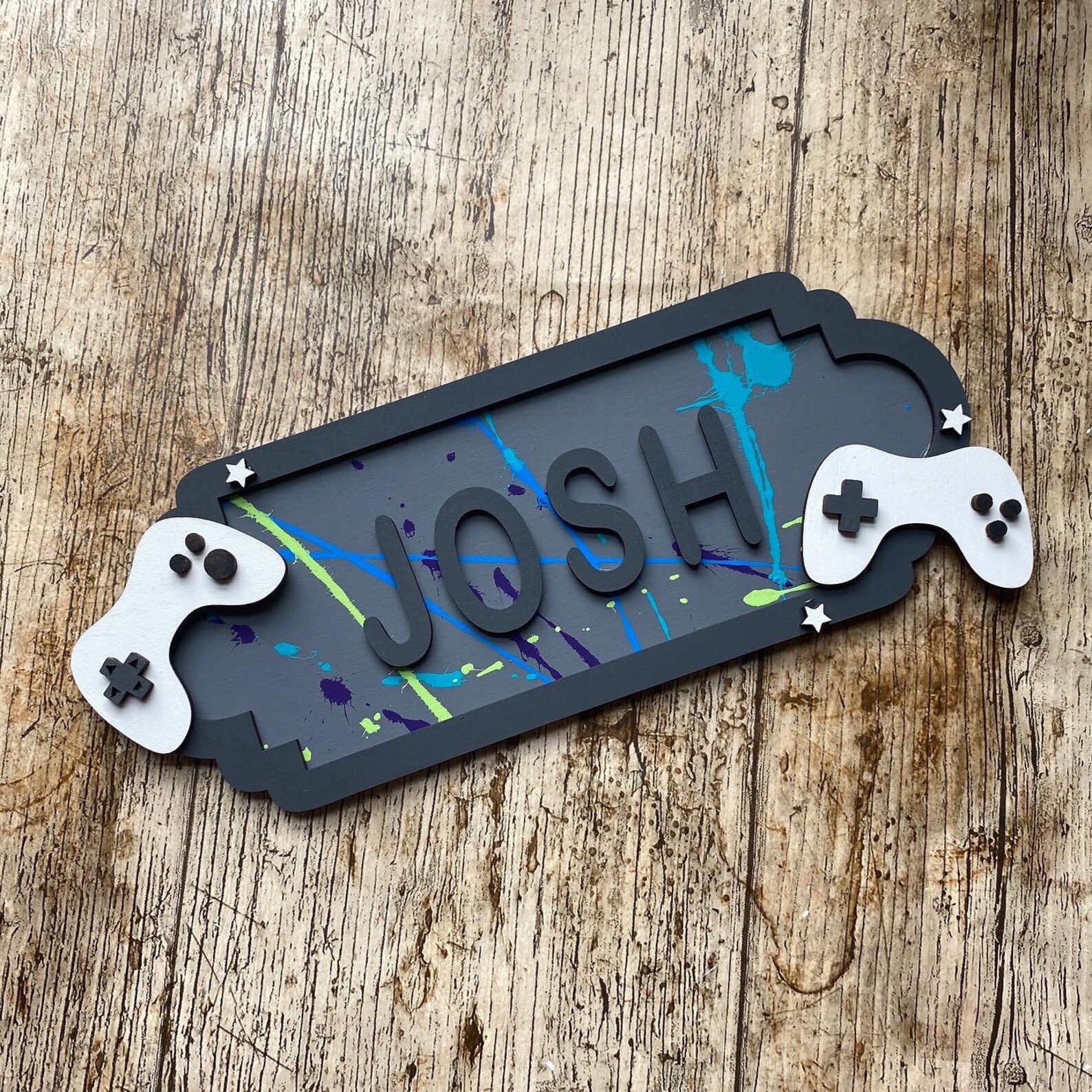 Gamer Plaque Personalised Gamer Name Decor Name Sign Eat - Etsy UK