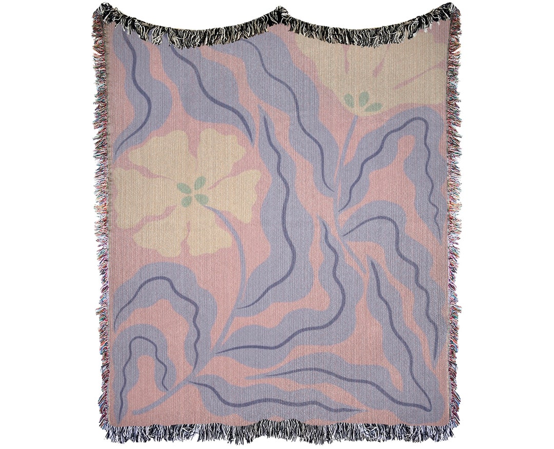 Danish Pastel Woven Blanket, Large Pastel Throw Blanket, Maximalist ...