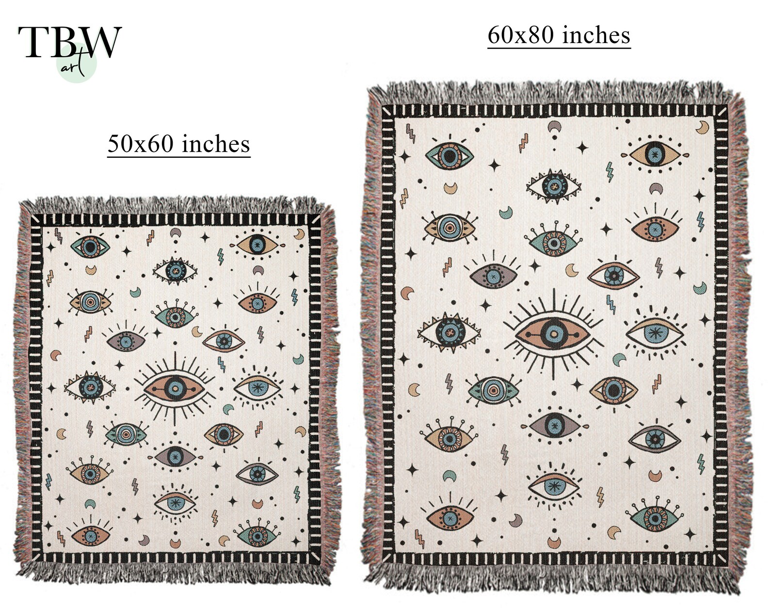 Evil Eye Blanket Evil Eye Tapestry Eye Throw Blanket | Etsy